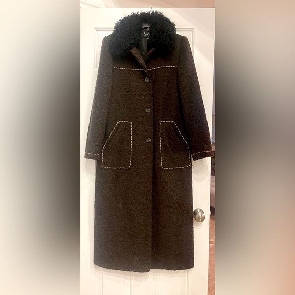 Utex | Jackets & Coats | Utex Long Boucle Wool Blend Coat Wdesign ...